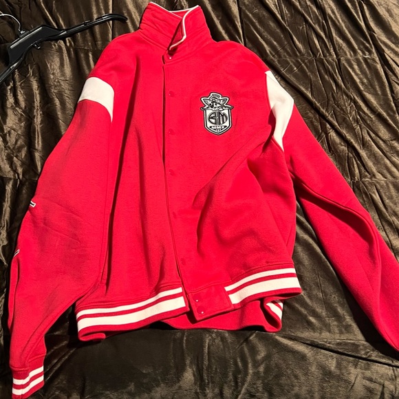 Boohooman | Jackets & Coats | Boohooman Red Varsity Jacket | Poshmark